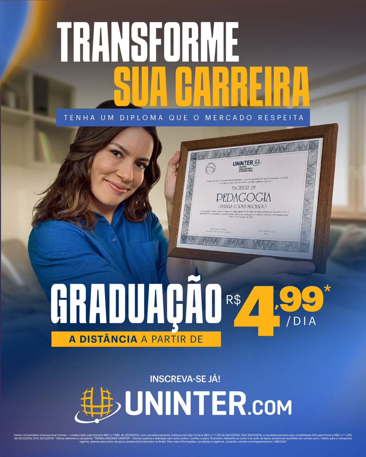 Faculdade EAD- Pinda, Taubaté, Guaratinguetá e Cruzeiro - Uninter