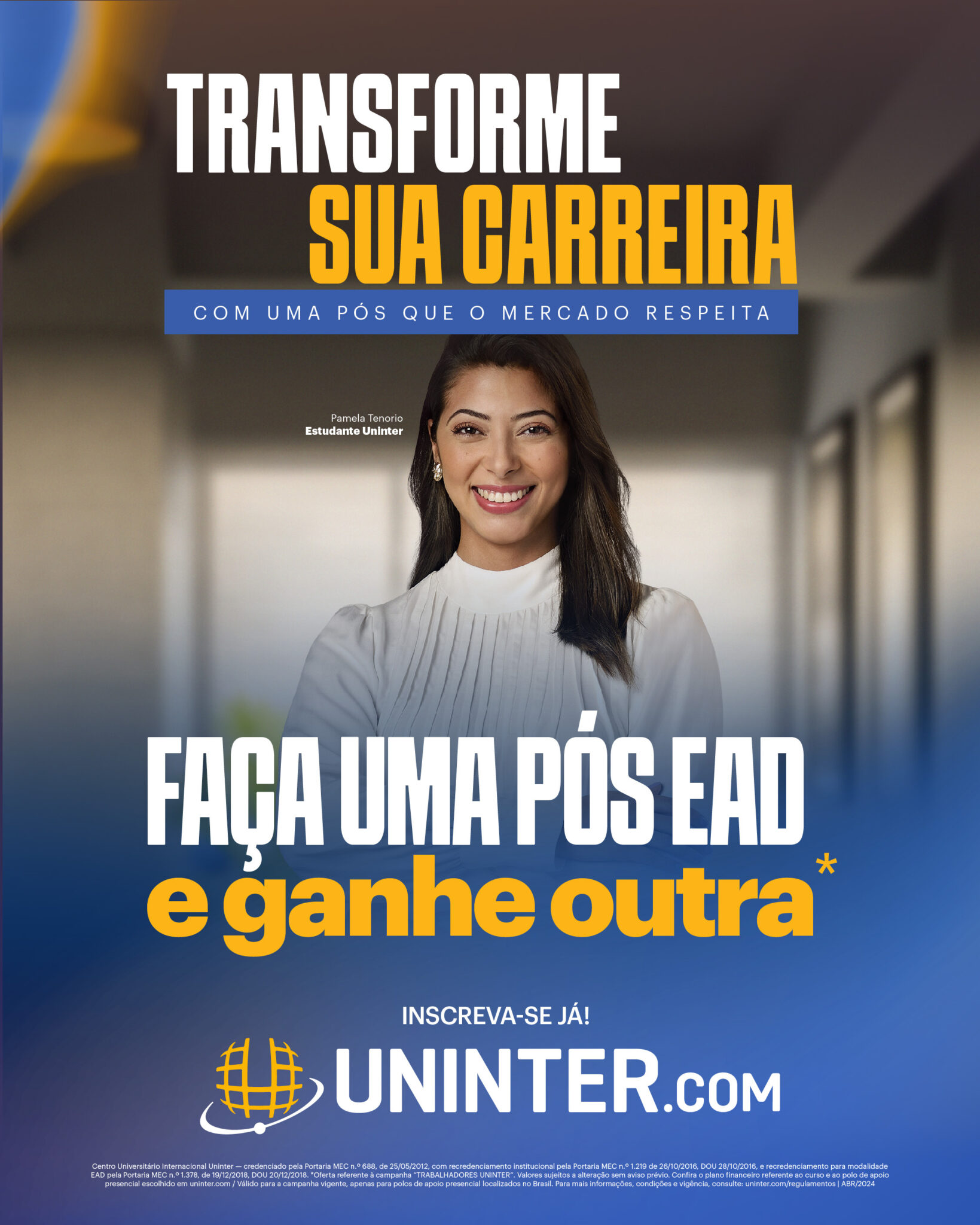 Faculdade EAD- Pinda, Taubaté, Guaratinguetá e Cruzeiro - Uninter